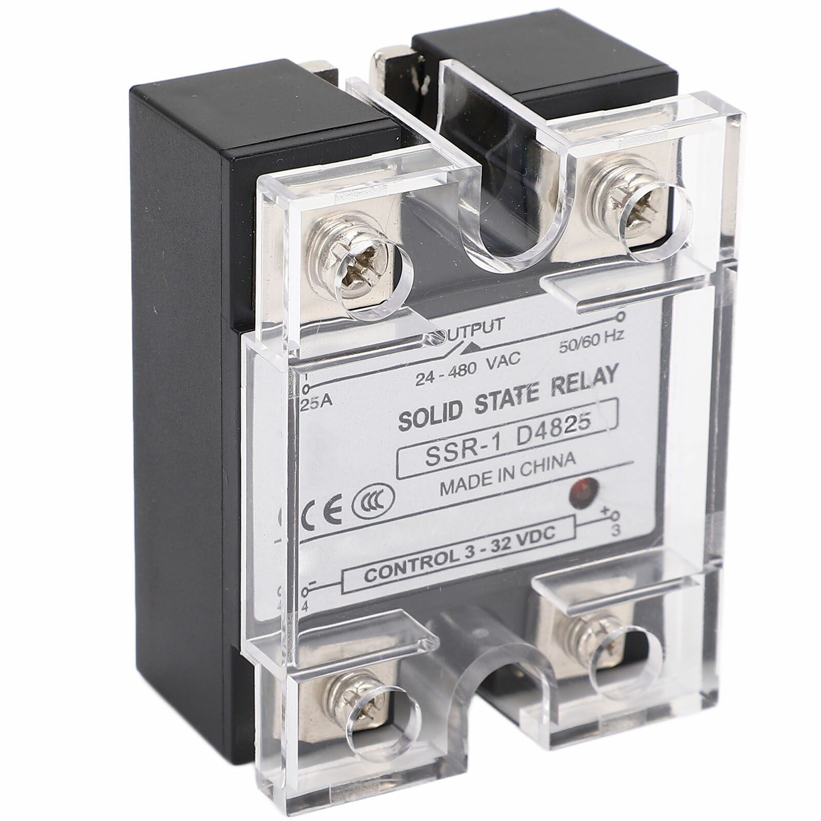 Твердотельное реле постоянного тока в переменный ток, быстрое переключение, антивибрационный, огнестойкий твердотельный модуль, 25 А, 24 480 В переменного тока
