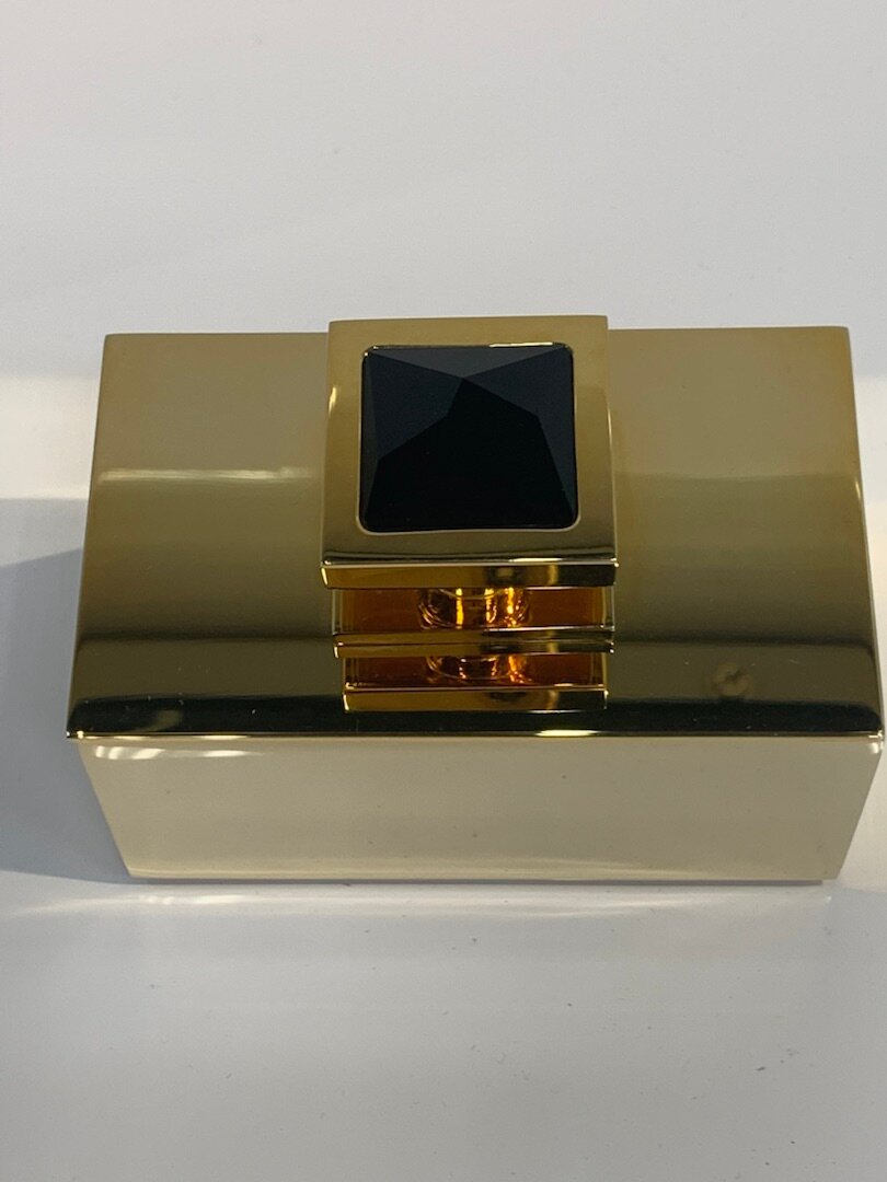 Баночка для ватных палочек с крышкой настольная WINDISCH MOON LIGHT 88517ON золото 100x60x80