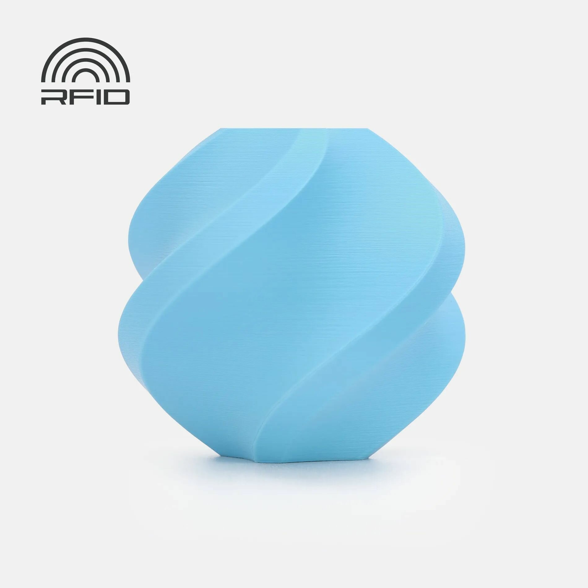 Филамент Bambu Lab PLA Matte Sky Blue (голубой) 11603 / Матовый пластик для 3D принтера , 1 кг без катушки , RFID оригинал