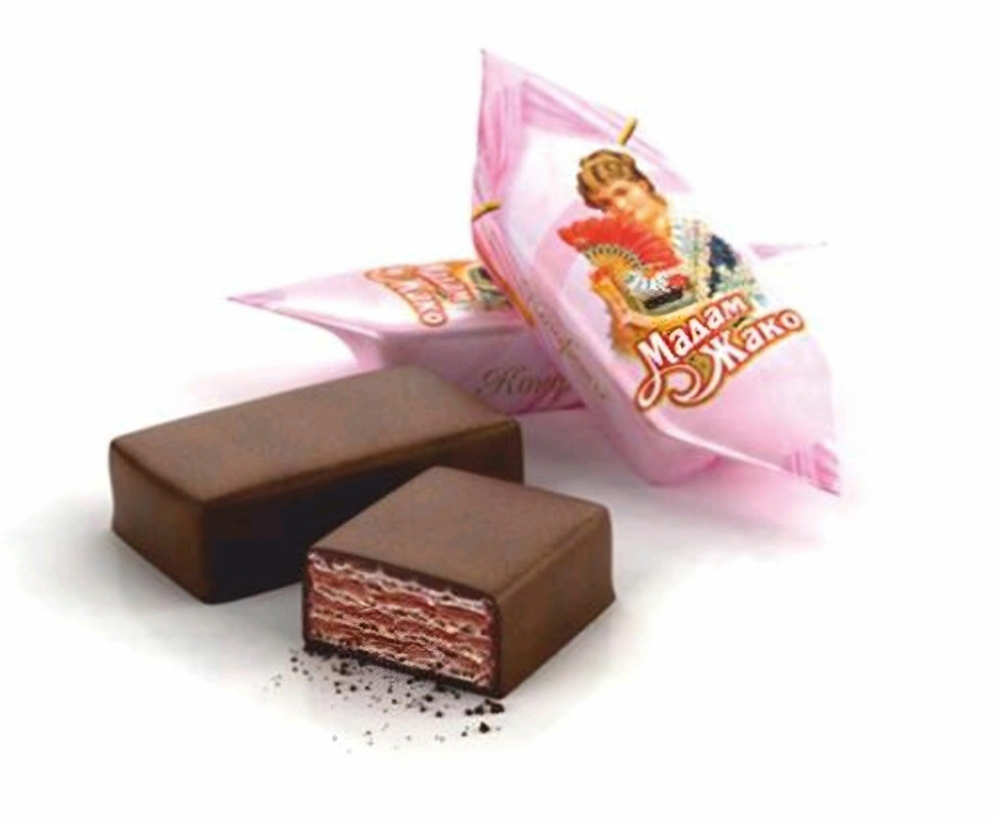 Конфеты "мадам жако" Шоколадные вафли с ореховый начинкой. Классический. 0,7 кг.