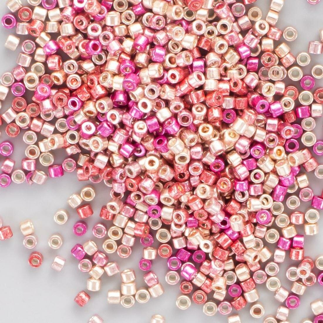 Бисер Арт Узор, стекло, размер 11/0 "Цилиндр. Карамельно-розовый глянец" 10 гр