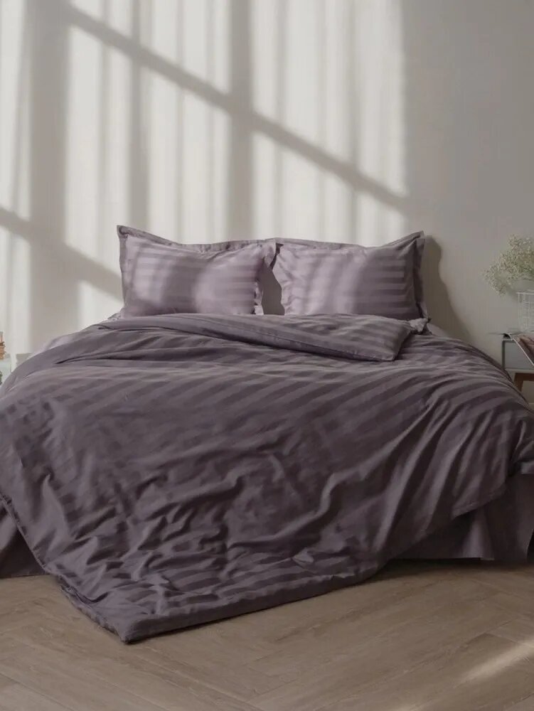 Постельное белье Askona (Аскона) Askona Comfort Stripe 3*3 2.0 (евро) Graphite