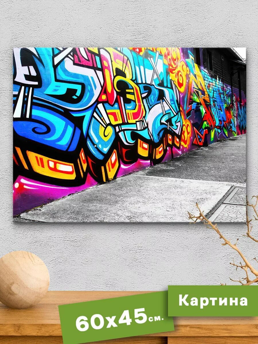 Картина на стену на холсте Граффити стена