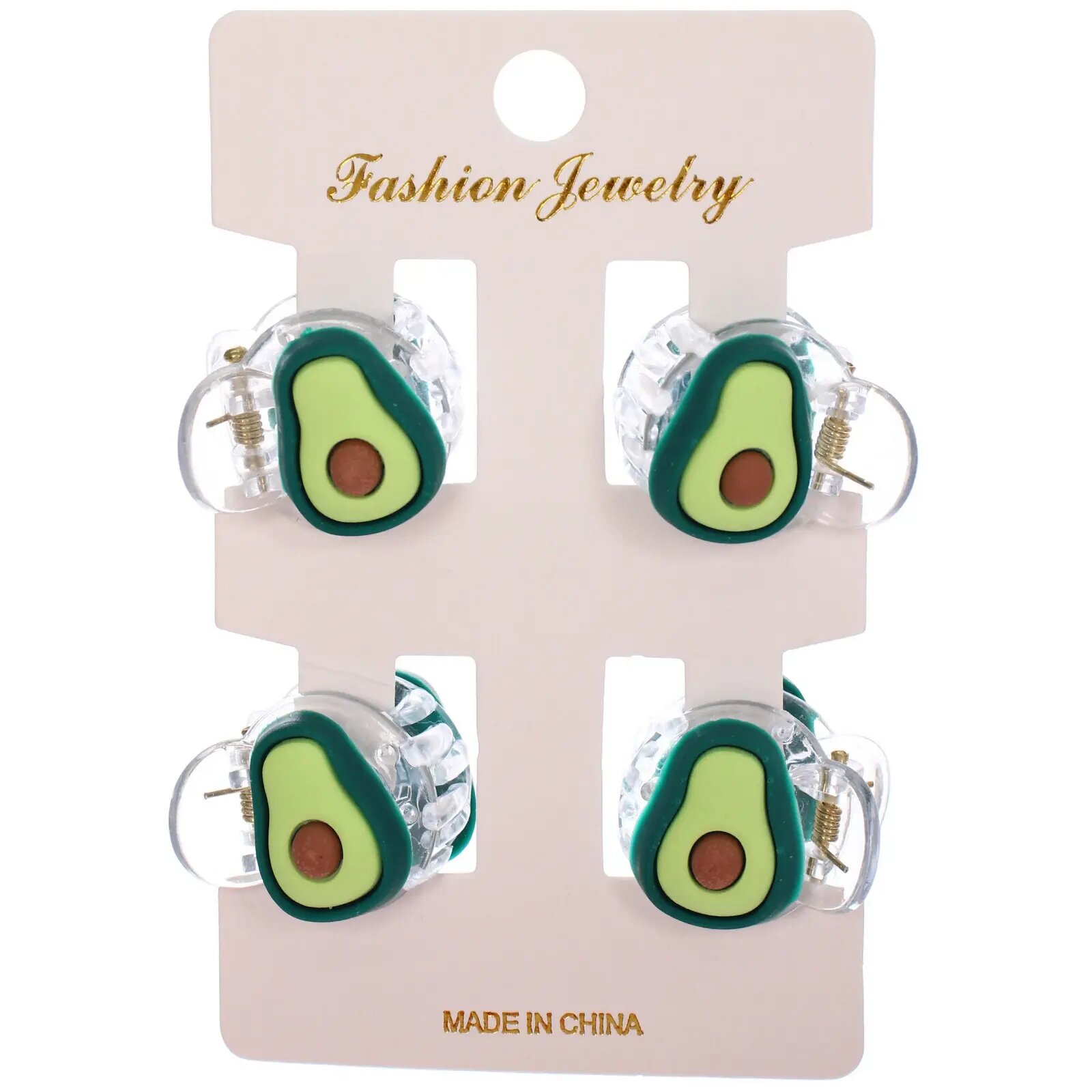 Заколки-крабики для волос детские 4шт «зефир», авокадо, 2см, удобство и стиль