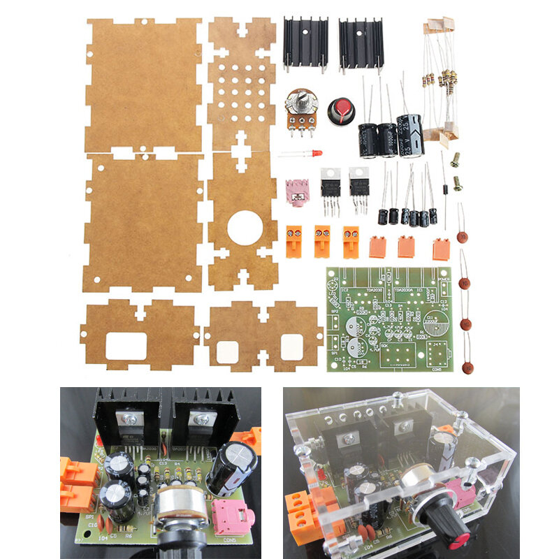 Полезные инструменты 2.0 двухканальная плата усилителя мощности TDA2030A модуль питания переменного/постоянного тока с корпусом