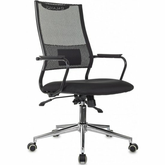 Кресло руководителя Бюрократ CH Balance-LUX черный KM-01 Neo Black сетка/ткань крестов. металл хром