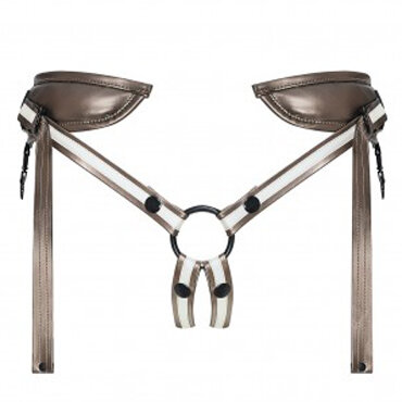 98178 Пояс для страпона Strap-On-Me Harnais Leather Desirous, эко-кожа. Пояс-крепление из искусственной кожи