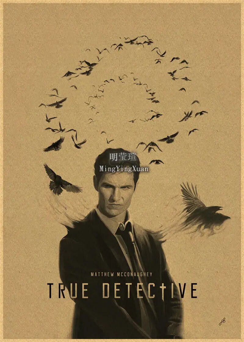 Ретро постер "Настоящий детектив" 21, 42x30cm