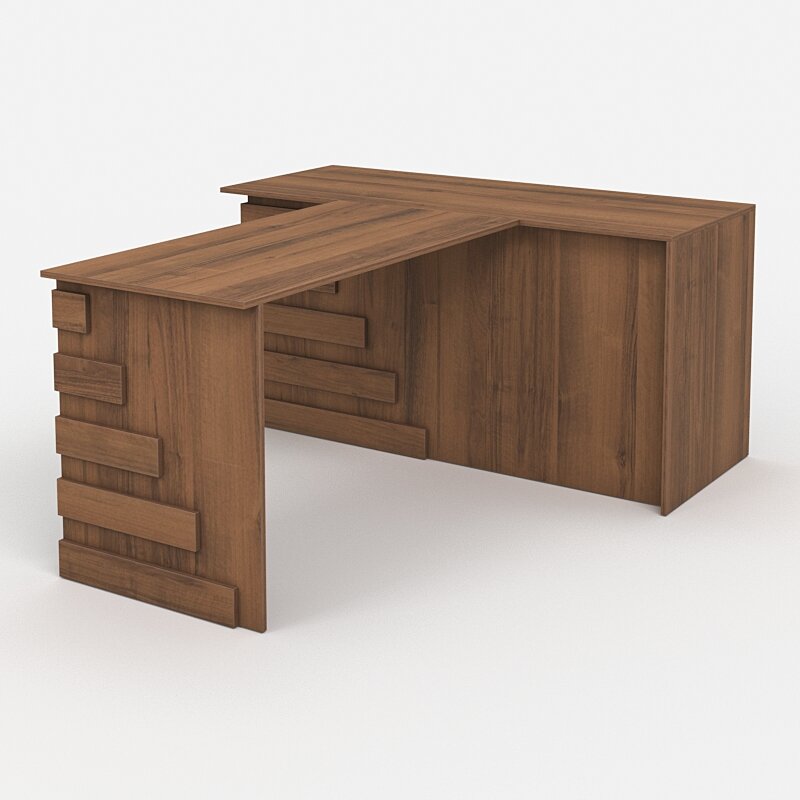 Стол руководителя №8 с приставкой брифингом, Орех. Производитель товара - компания Westcom.