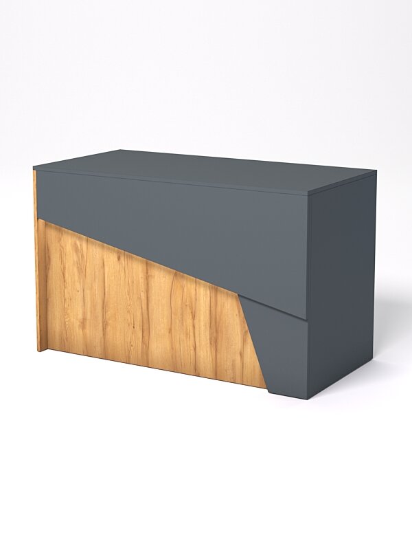 Стол руководителя №1, Темно-серый и Дуб Золотистый. Производитель товара - компания Westcom.