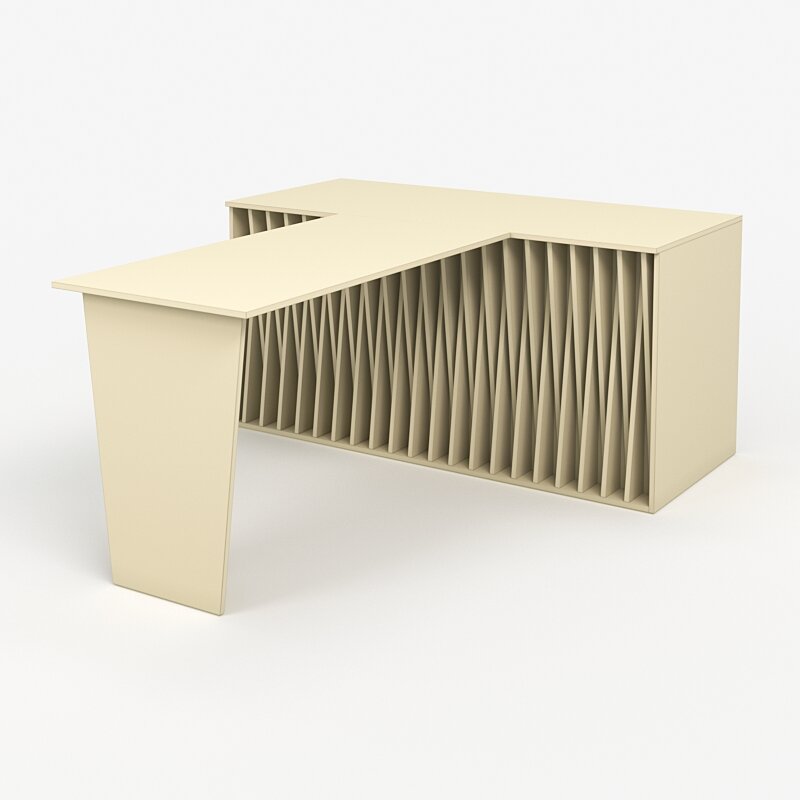 Стол руководителя №9 с приставкой брифингом, Крем Вайс. Производитель товара - компания Westcom.