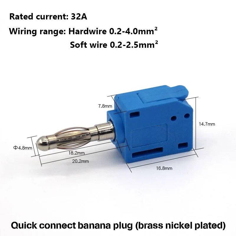 Банановый разъем YJCAL 4мм, 32A, ZDN-B, 1PCS