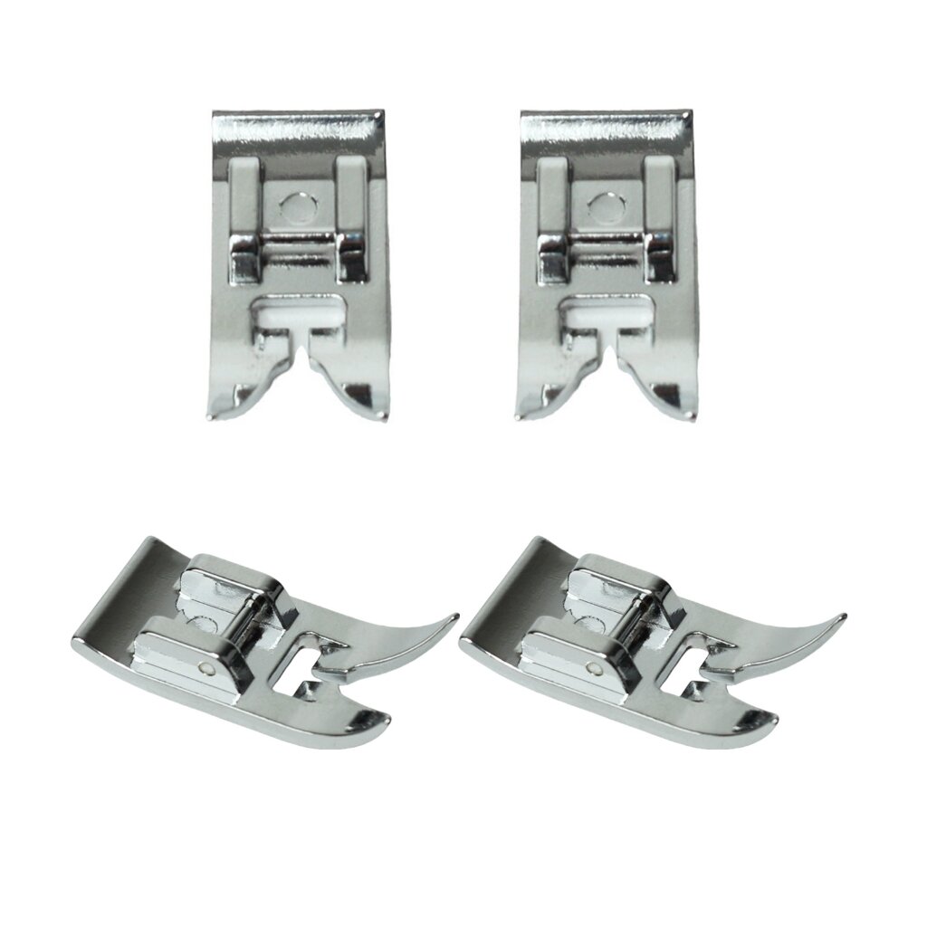 Комплект прижимных лапок для швейных машин, 4 шт, простая установка для бытовых машин с низким хвостовиком, электрические принадлежности для машинной обработки