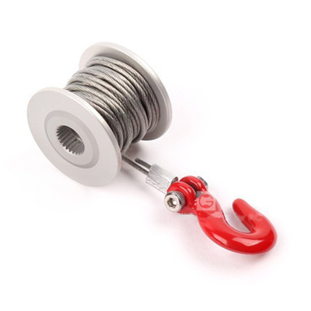 Новинка, Автомобильная Сервоприводная Лебедка с Дистанционным Управлением, Барабанный Прицепной Крюк для Модели 1/10 Axial Scx10, Автомобильные Запчасти, Долговечные для Коллекционеров