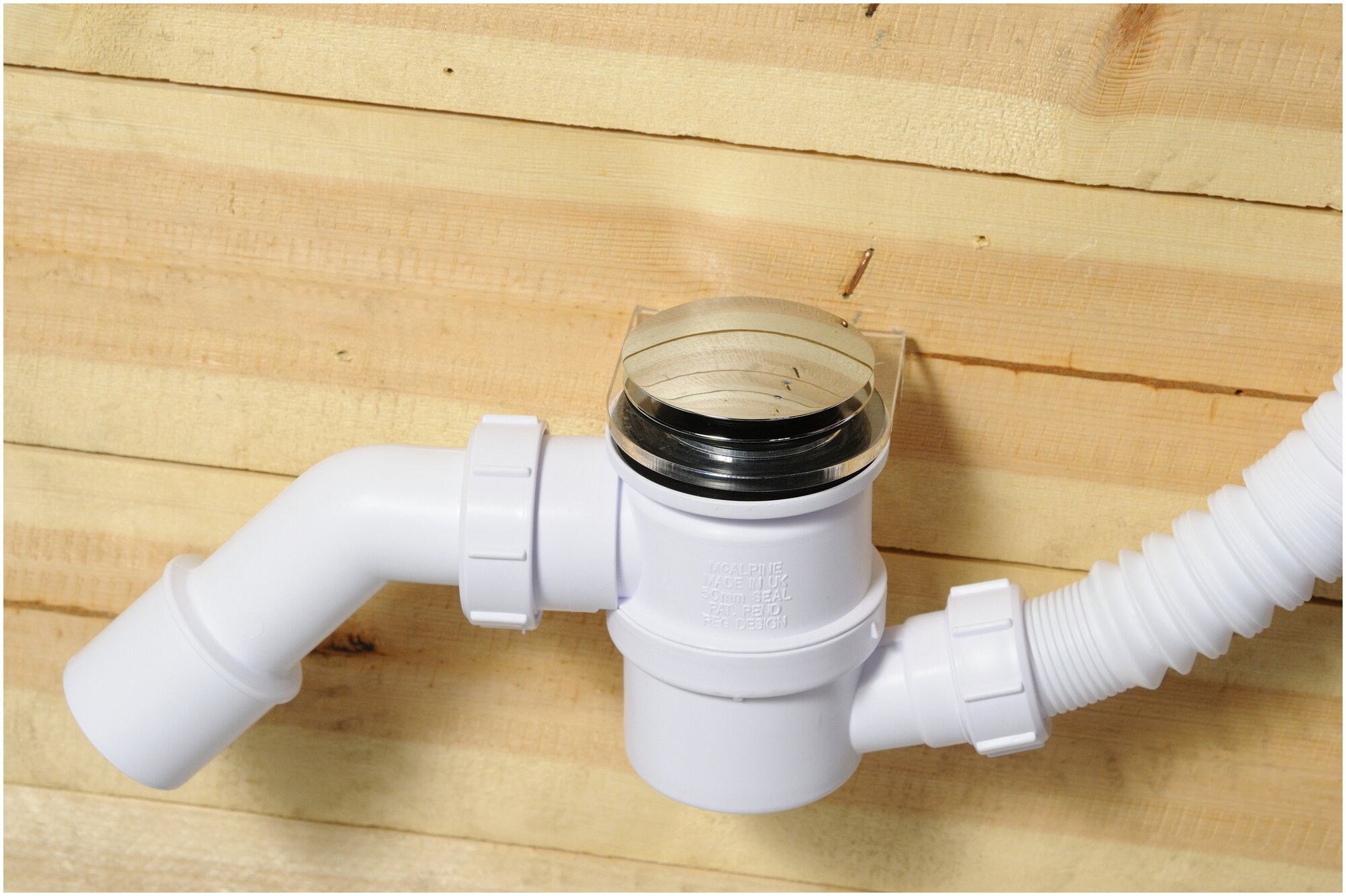 Сифон слив-перелив для ванны McAlpine MRB11 клик-клак ( автомат ) 380-700 мм