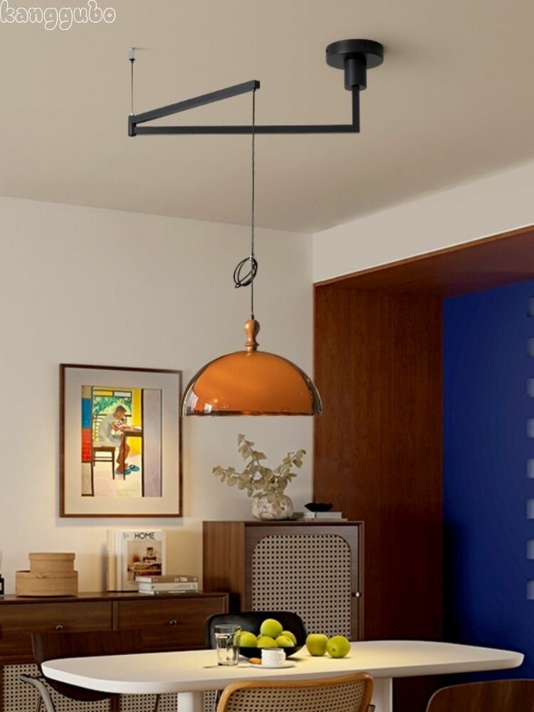 Передвижная люстра с поворотным рычагом