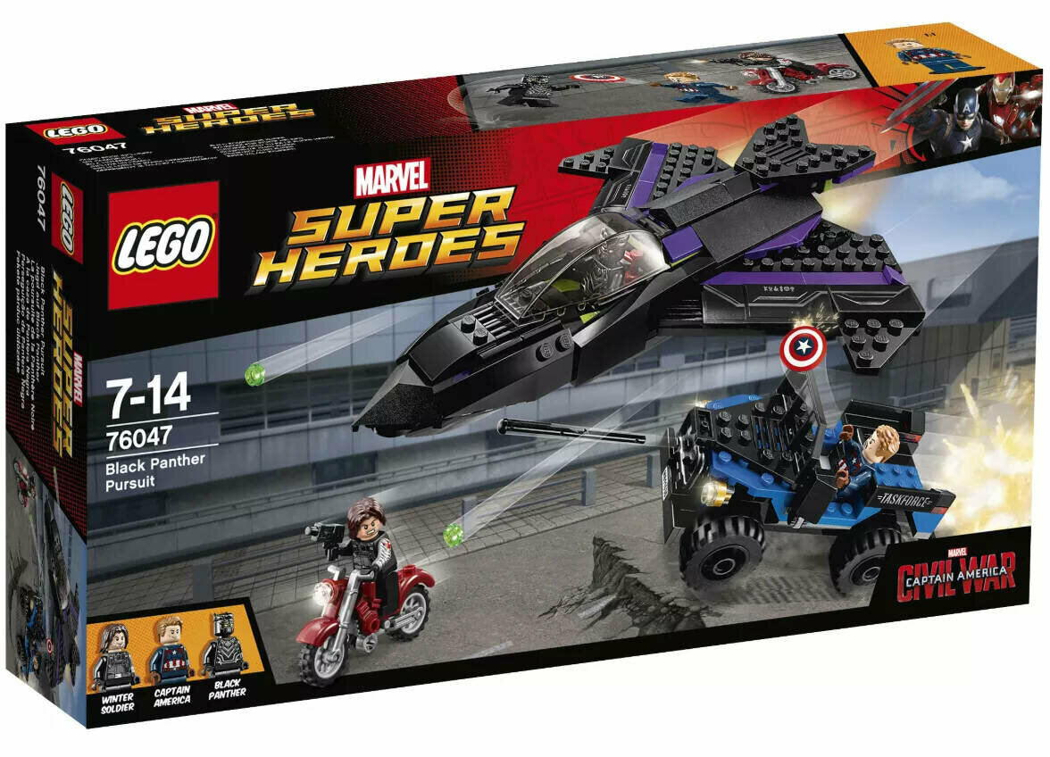 Конструктор LEGO Super Heroes 76047 Преследование Чёрной Пантеры, 287 деталей, от 7 лет