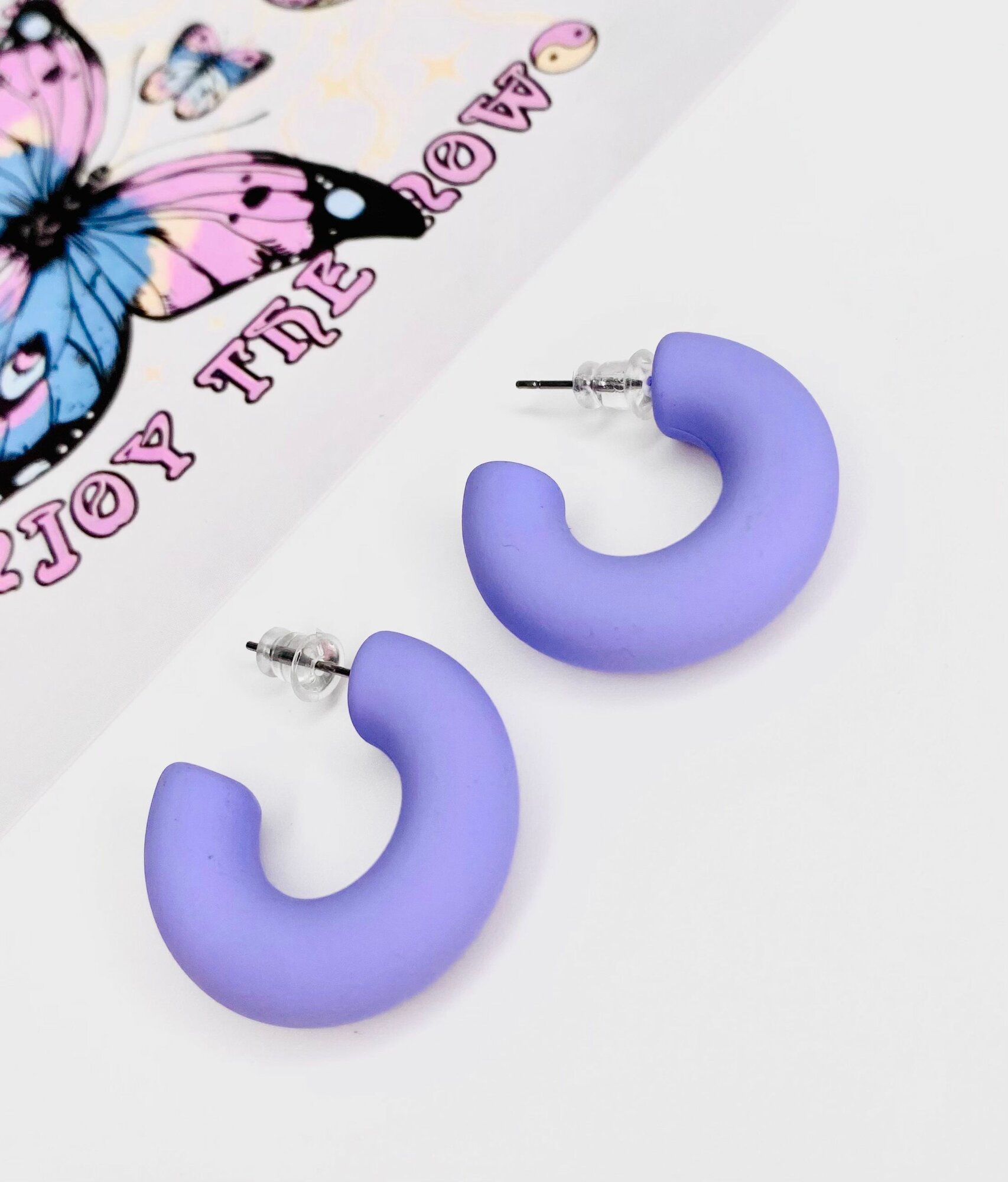 Серьги конго, пластик