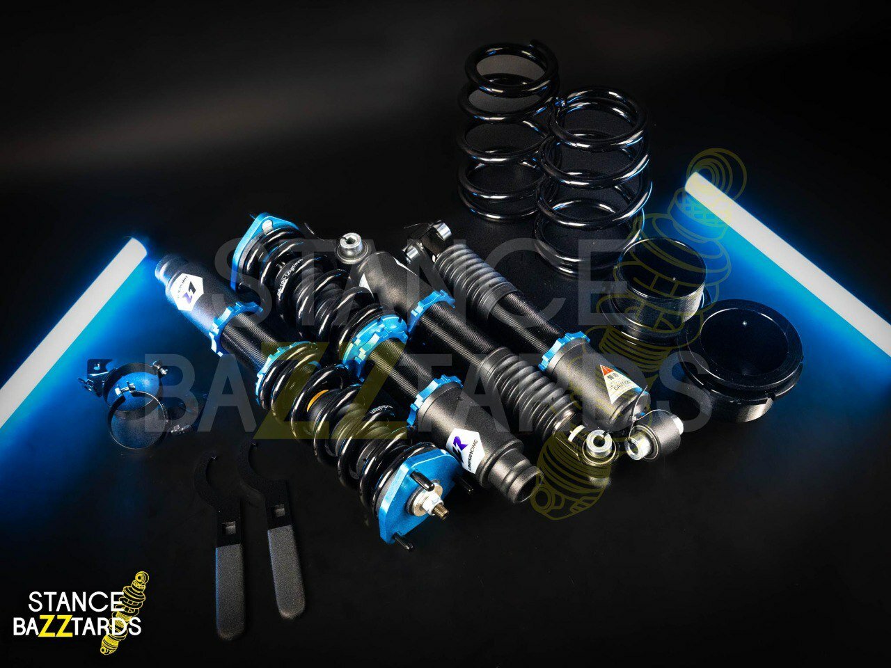 Комплект винтовой подвески LinesRacing для Mazda 6 1 поколение GG (2002-2008) с регулировками высоты, жесткости, развала.