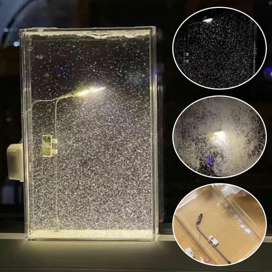 Ночные светильники DIY Рождественский снег ручной работы