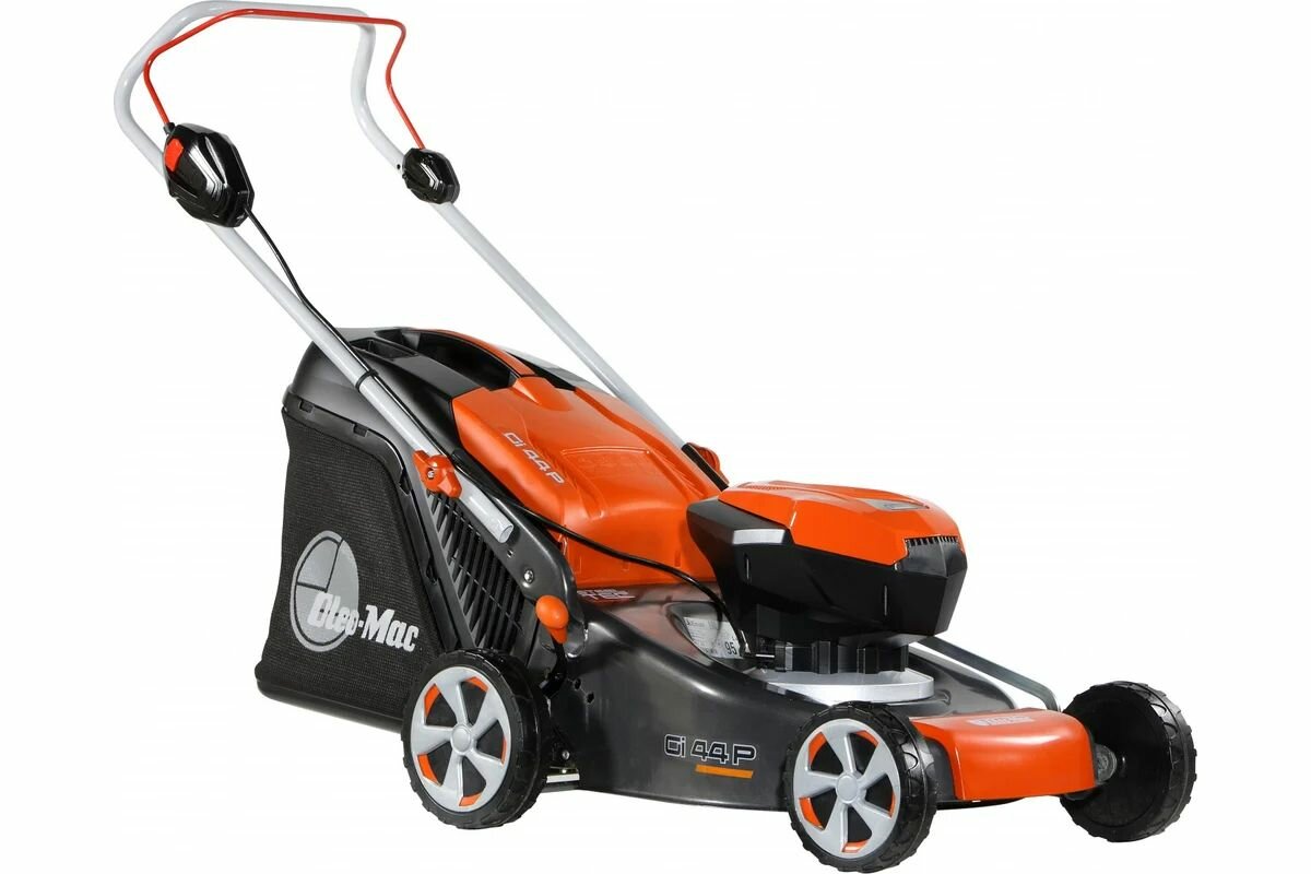 Газонокосилка Oleo-Mac Gi 44p, ременная, черно-оранжевая, 750 Вт