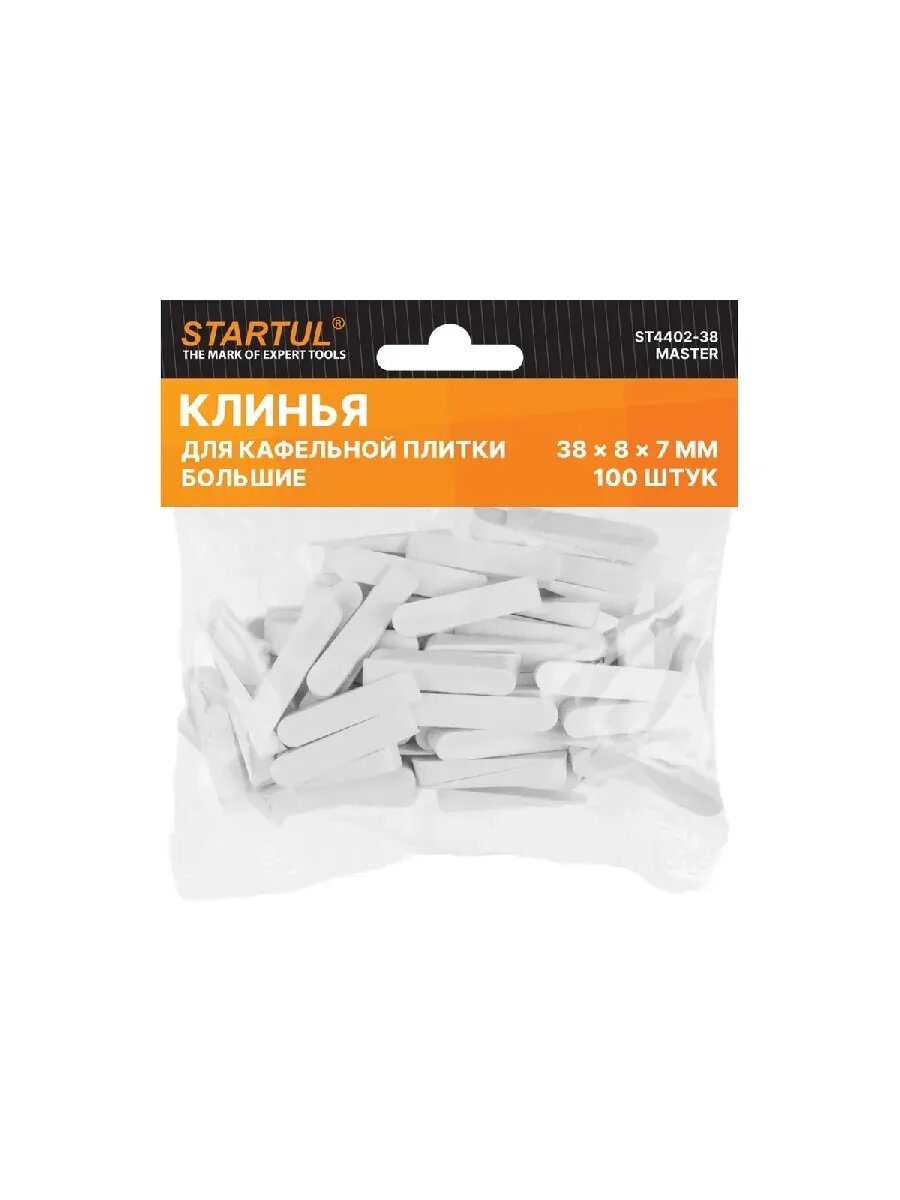 STARTUL Клин д/каф. плитки большой 38х8х7мм 100шт. ST4402-38