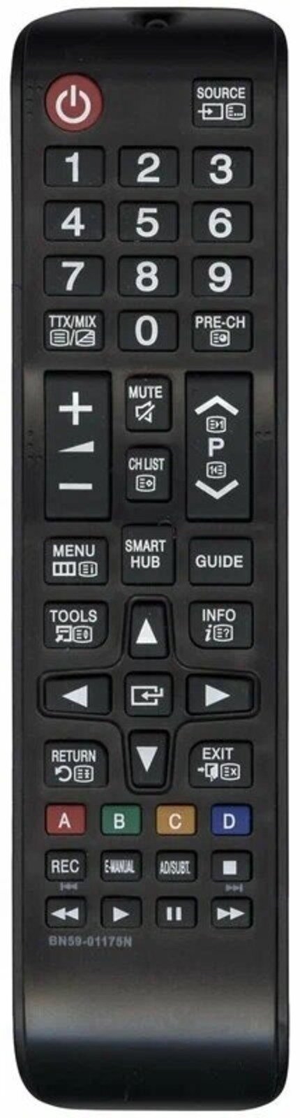 Пульт ДУ Huayu BN59-01175N для UE32H6400, UE46H7000AT, UE55HU8500, черный