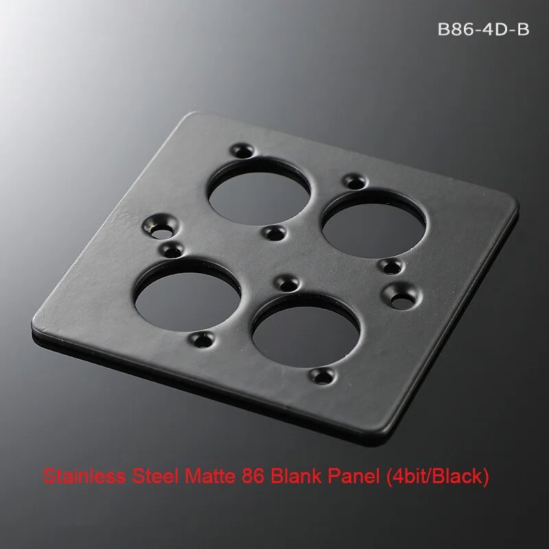 Fosword панель D-Type 86 пустая крышка 1/2/3/4 портов B86-4D-B
