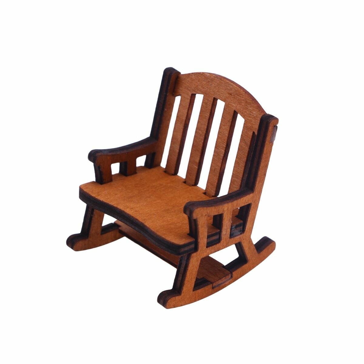 1шт мини - Деревянные кресла-качалки, аксессуары для кукол, игрушечные