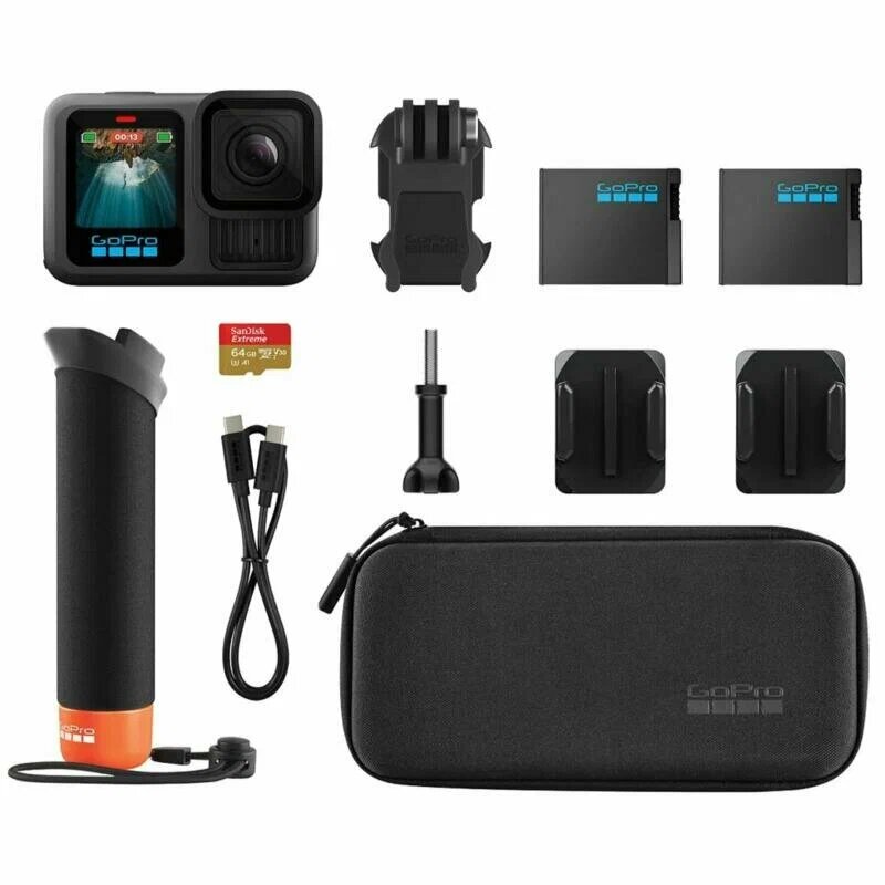 Экшн-камера GoPro Hero 13 Accessory Bundle, 5.3K, сенсор 27,6 Мп, широкоугольный объектив 156°