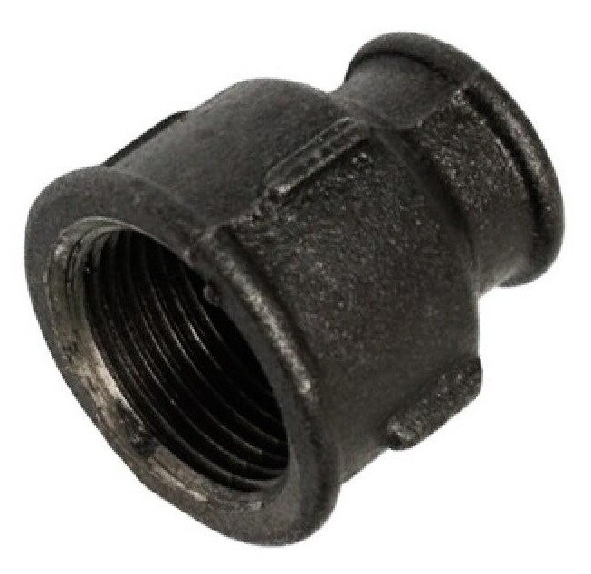 Муфта переходная внутренняя, чугунная, черная, диаметр 3/4-1.1/4дюйма / фитинги