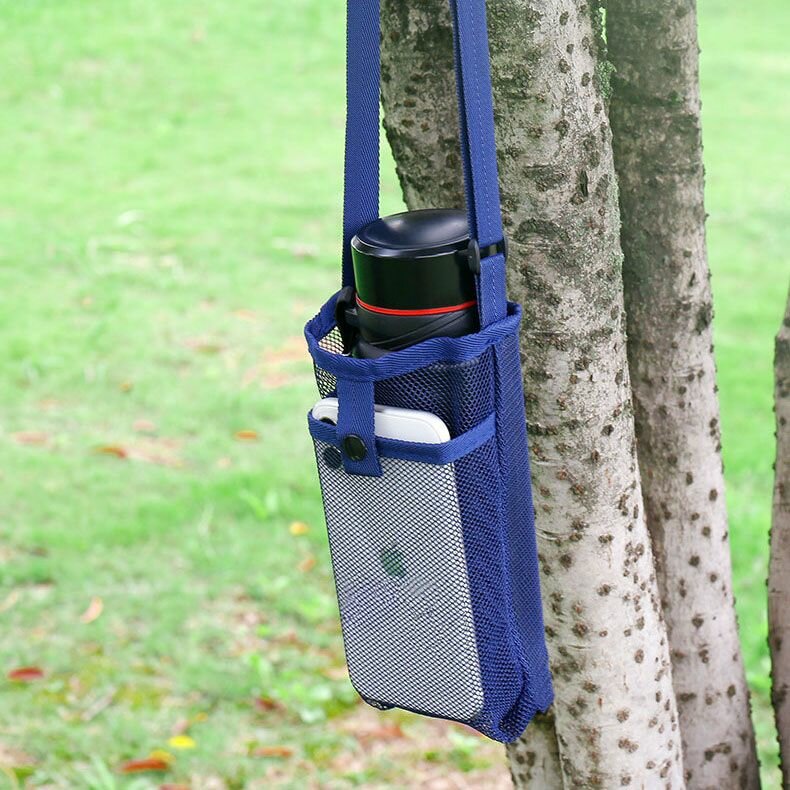 Сумка для бутылки / кипер для термоса / чехол для кружки, синий индиго