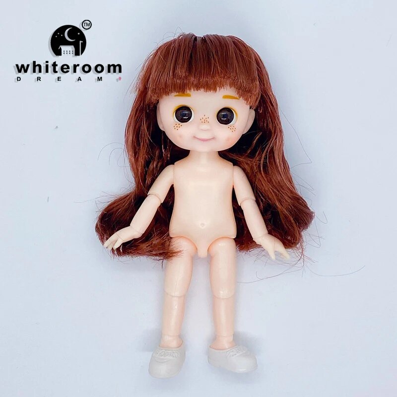 Мини-кукла Whiteroom 16 см Бежевый, baby25, blue eyes doll