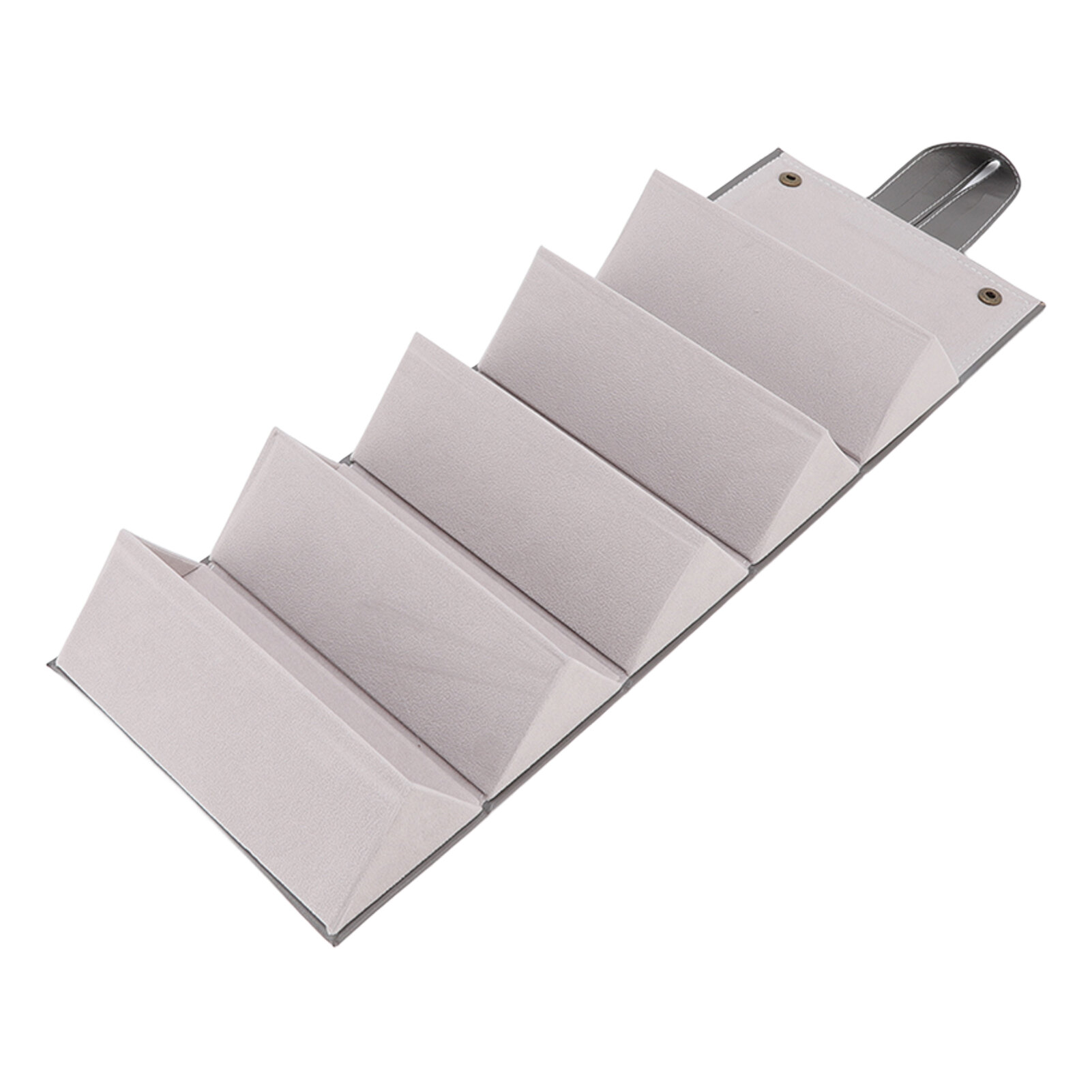 Чехол-органайзер для солнцезащитных очков, многофункциональный чехол с несколькими отделениями из искусственной кожи, дорожный чехол для очков, чехол для хранения очков, ювелирные изделия серого цвета