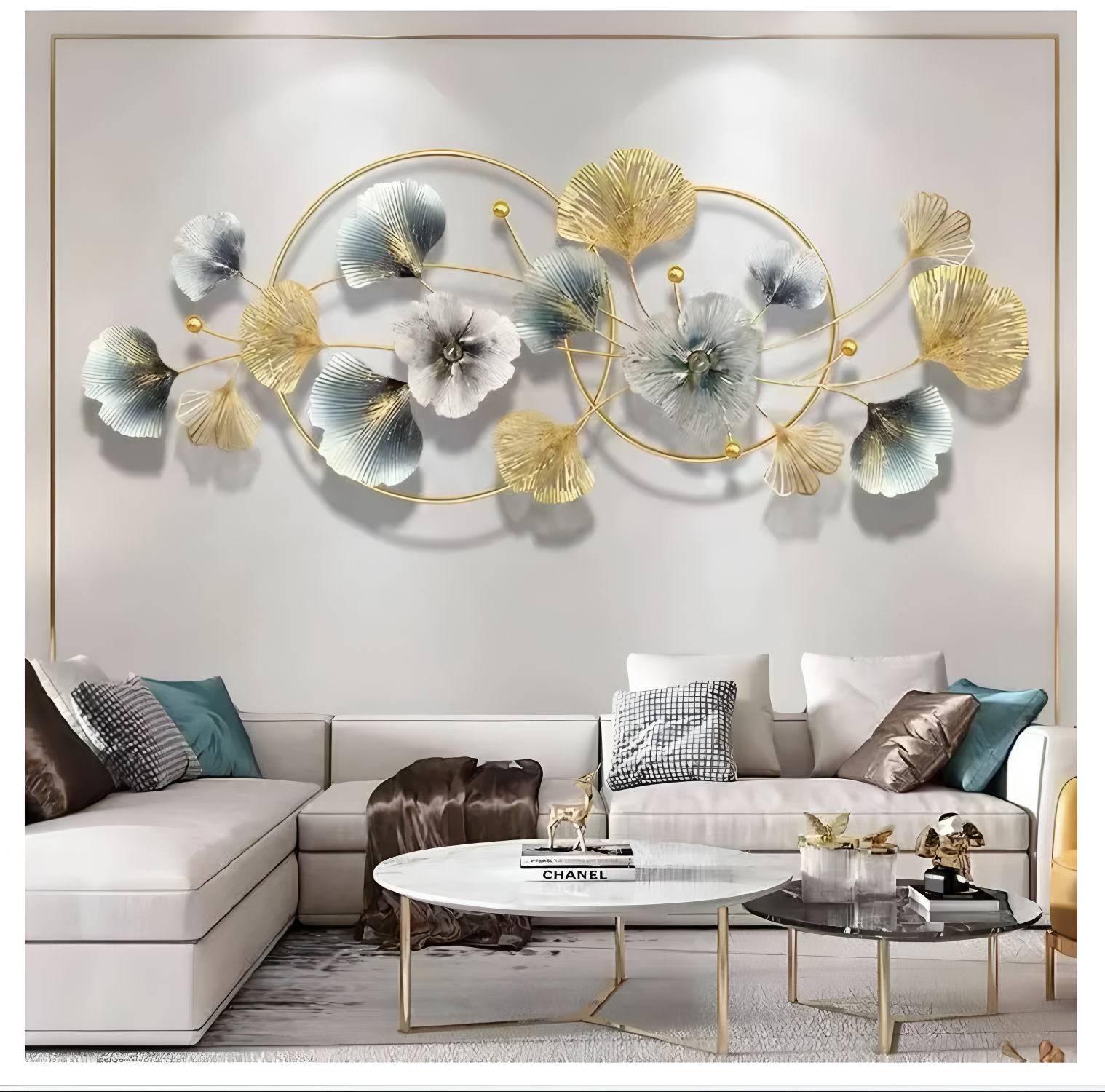 Кольцо "Гинкго билоба" для украшения стен, 150 см, художественное, многоцветное