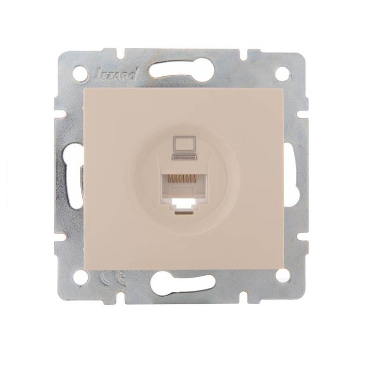 Механизм розетки компьютерной 1-м СП Karina RJ45 крем. LEZARD 707-0388-139
