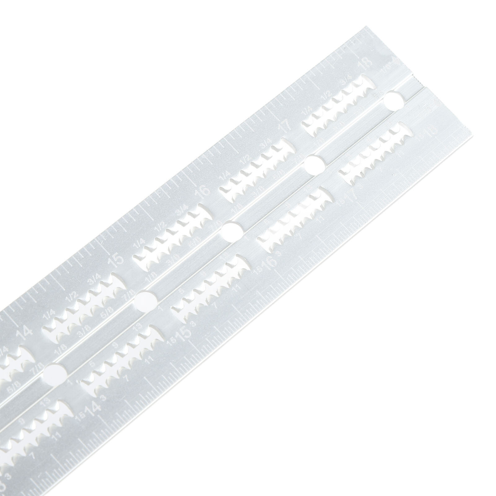 18-дюймовая алюминиевая линейка для столярных работ с фиксатором, серрейторный дизайн для измерения углов и рисования, 45-градусный угол