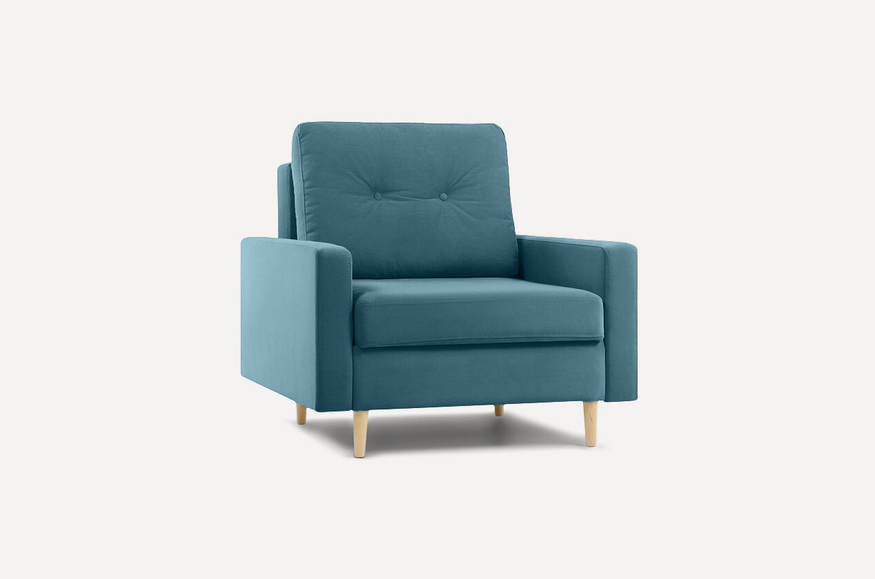 Кресло-кровать Divan.ru Динс Мини Velvet Mint, мятное, велюр, 92х96х89 см.