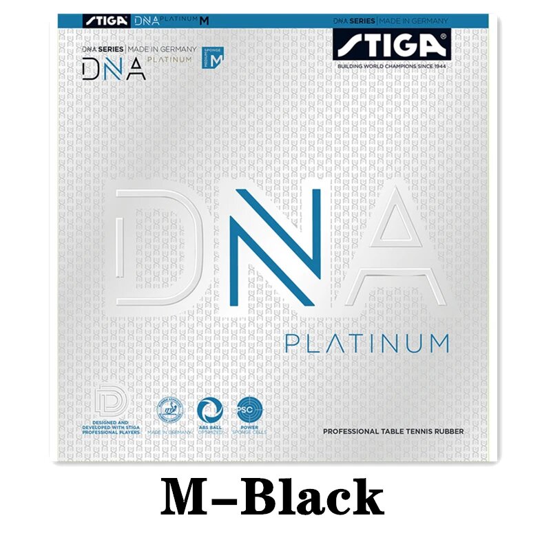 STIGA DNA Platinum M-Black, резина для настольного тенниса, черный