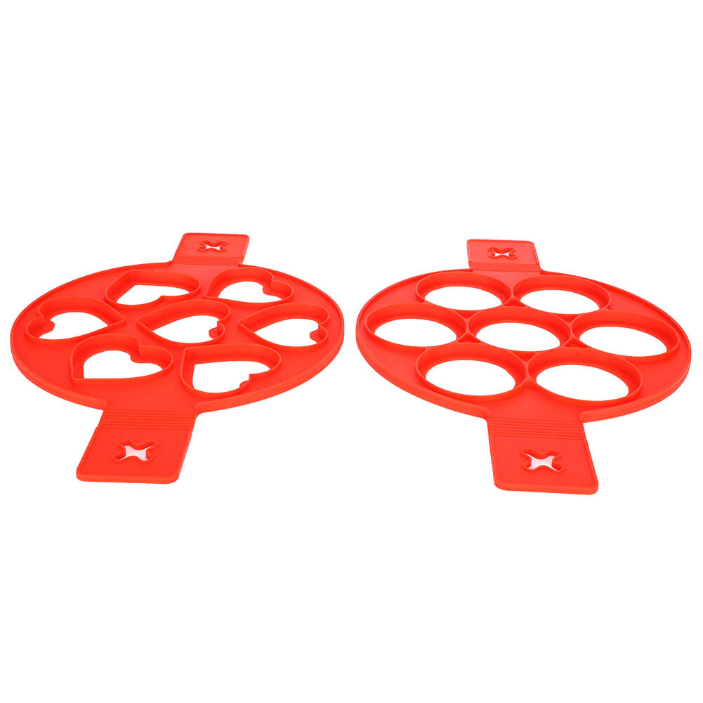 2 шт, 7 отверстий, силиконовая антипригарная форма для изготовления яиц, блинов, для DIY, кухонные аксессуары для выпечки, приготовления пищи