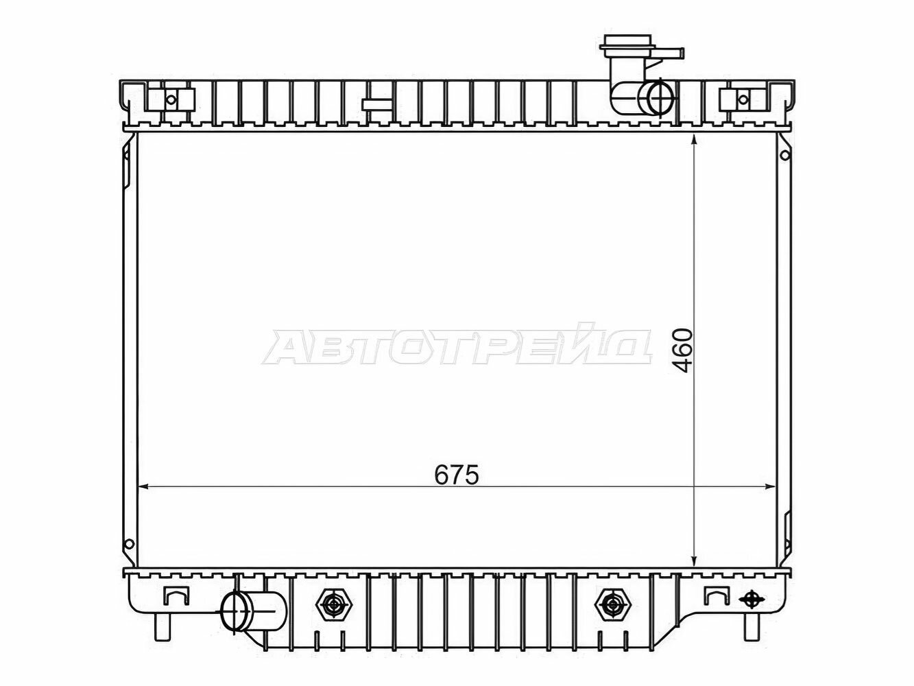 Радиатор охлаждения двигателя для Шевроле Трейлблейзер, Сааб 9-7X арт CH0007 SAT