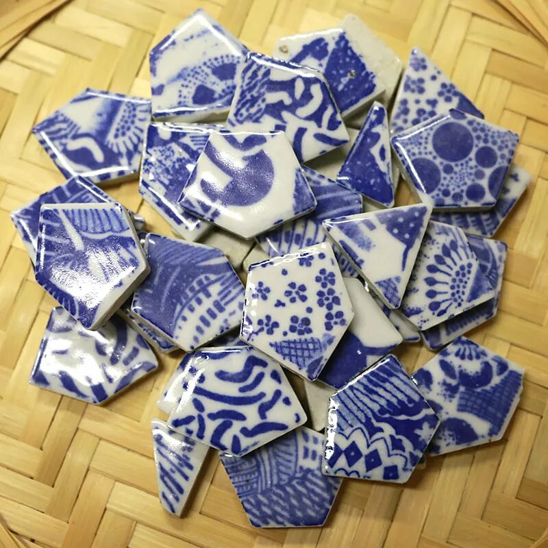 Керамическая мозаика синяя 100г, цвет 4