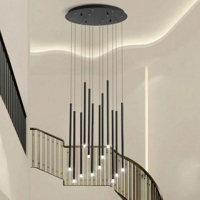 Современная светодиодная длинная Люстра для лестницы, дуплексный Светильник подвесной в скандинавском стиле, в стиле лофт