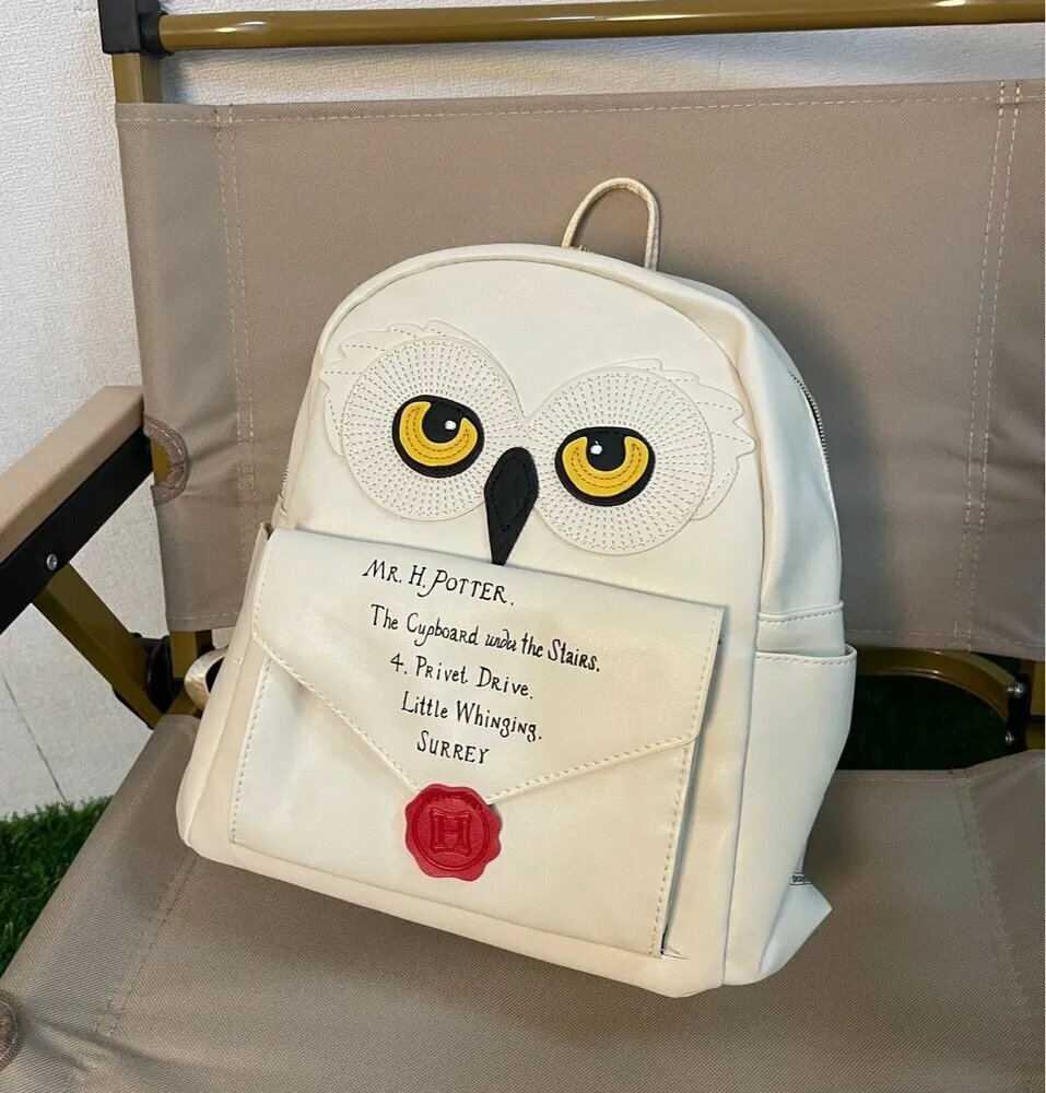 Рюкзак "Сова Букля", с изображением Гарри Поттера, внутренний карман, кожзам, 32х26х13 см