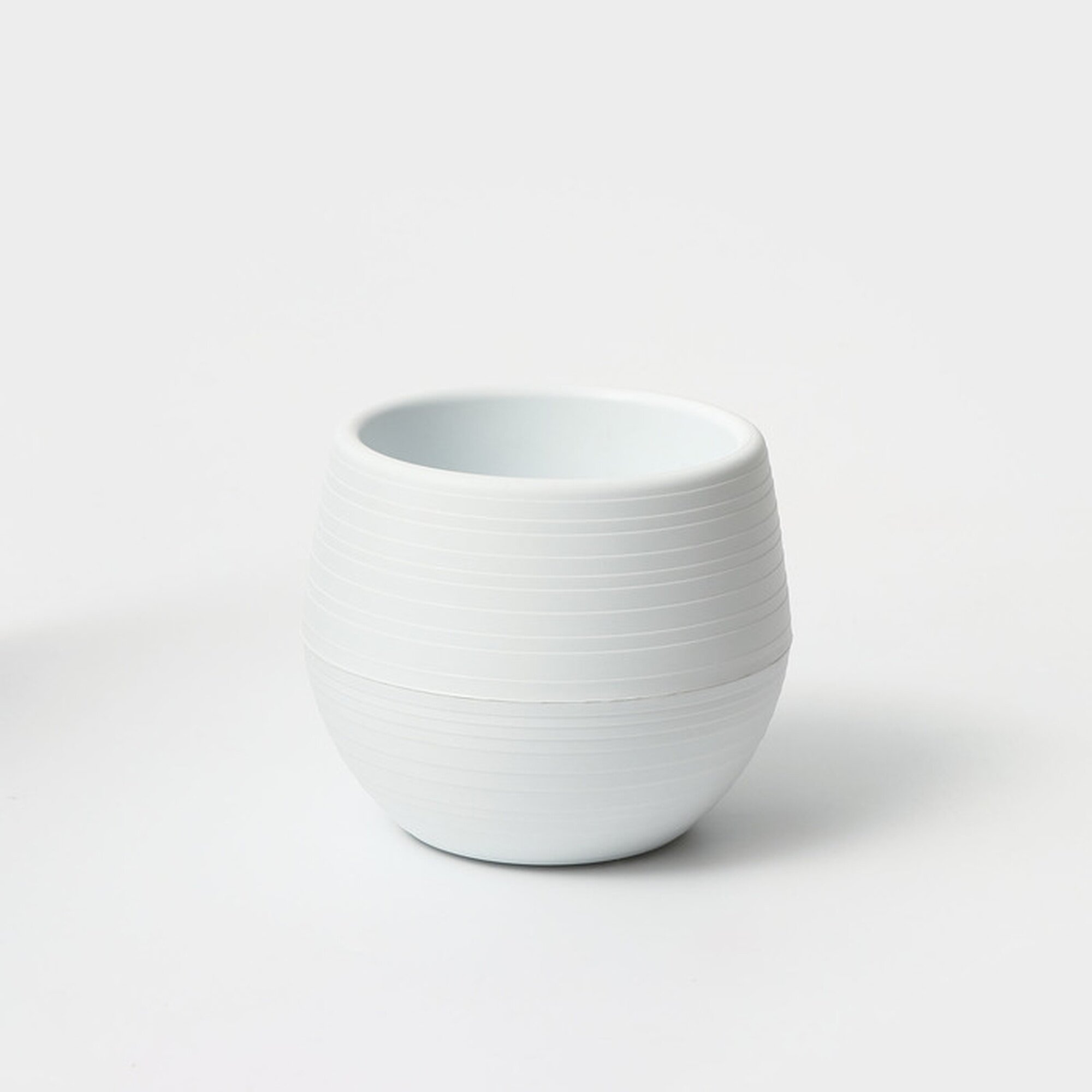 Горшок для цветов с поддоном «Япония», 450 мл, d=12 см, h=10 см, пластиковый, белый