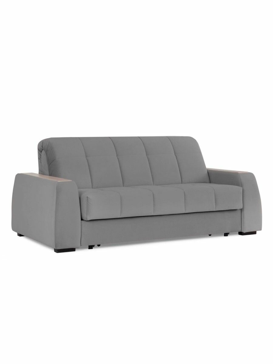 Диван-кровать Askona (Аскона) Домо про 160 с широкими подлокотниками Ясень-квадрат-Тк. Sky Velvet 08