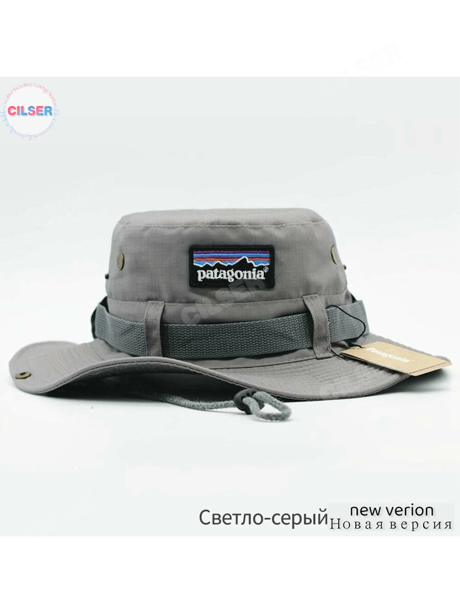 Панама для рыбалки и охоты patagoniaA, 100% хлопка, унисекс, водонепроницаемая, на любой сезон, светло-серая