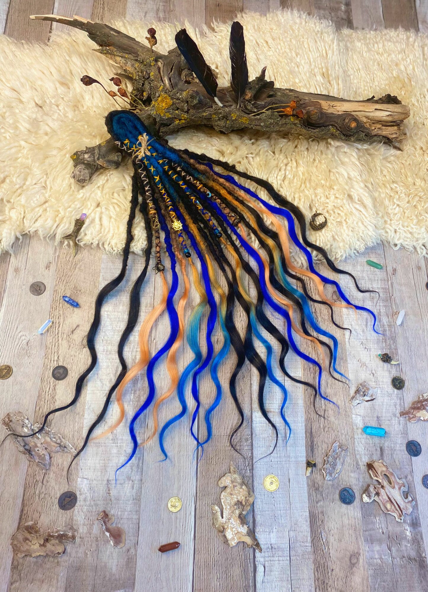 Де дреды из канекалона "Шамаханская царица" ручная работа