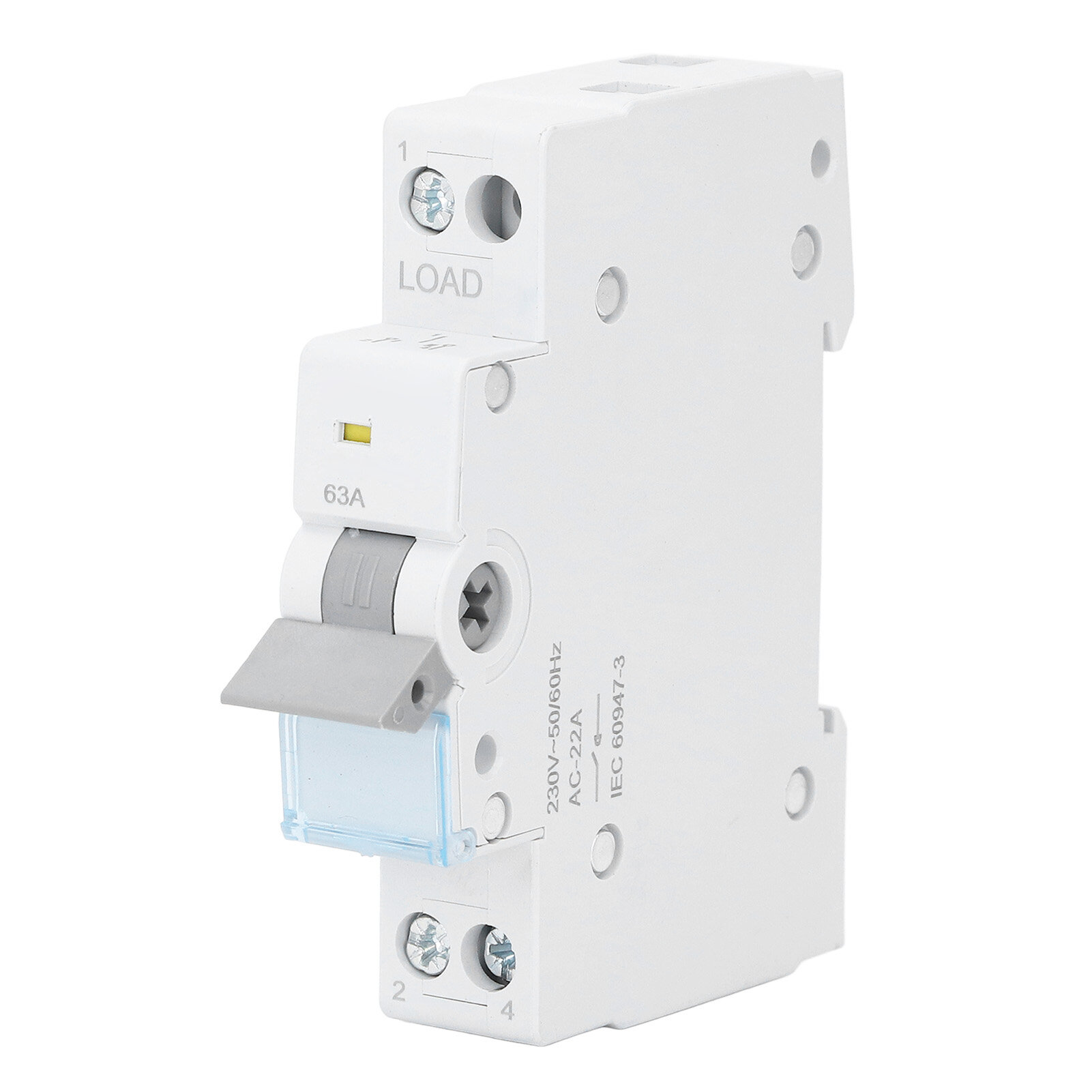 Разъединитель с двумя источниками питания, 1-полюсный автоматический выключатель на DIN-рейку для дома 230 В 63 А