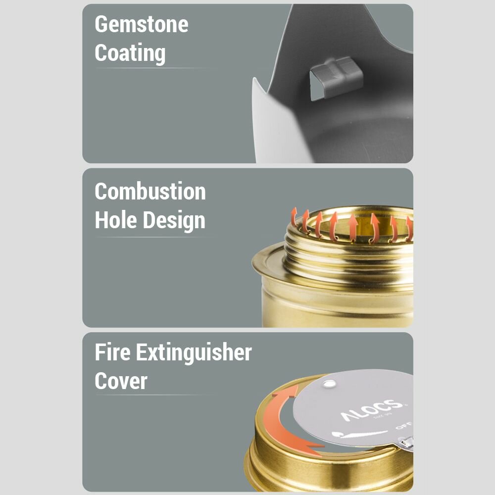 Мини Спиртовая Горелка Медная со Стендом для Походов